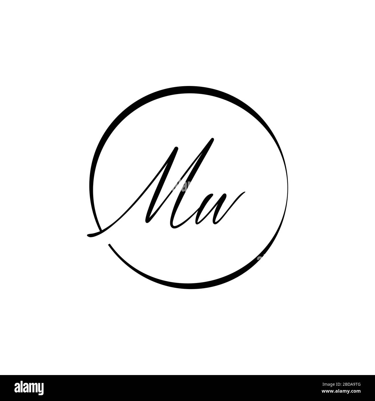 Initial MW letter Logo Design vector Template. Abstract Letter MW logo ...