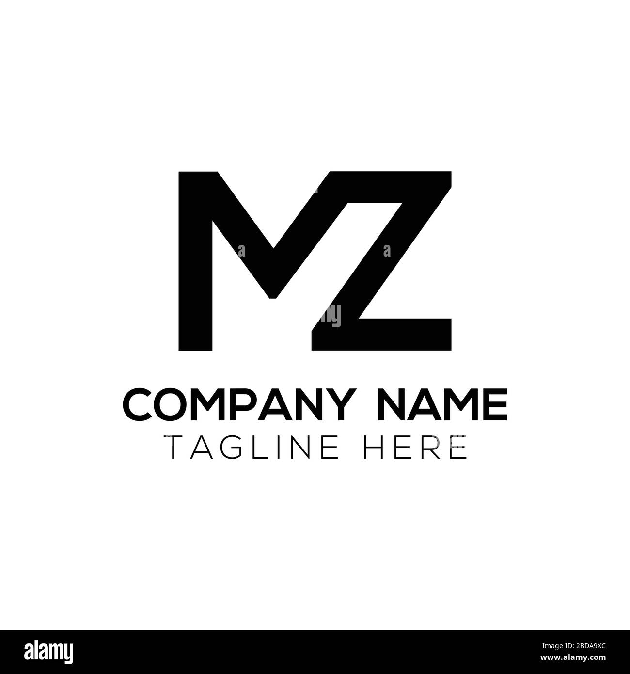 Initial MZ letter Logo Design vector Template. Abstract Letter MZ logo ...