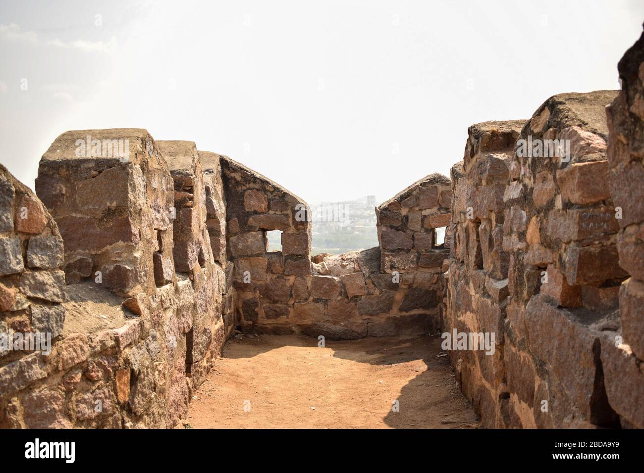 ancient historical Fort Ruined Walls Destructed Architecture Stock ...