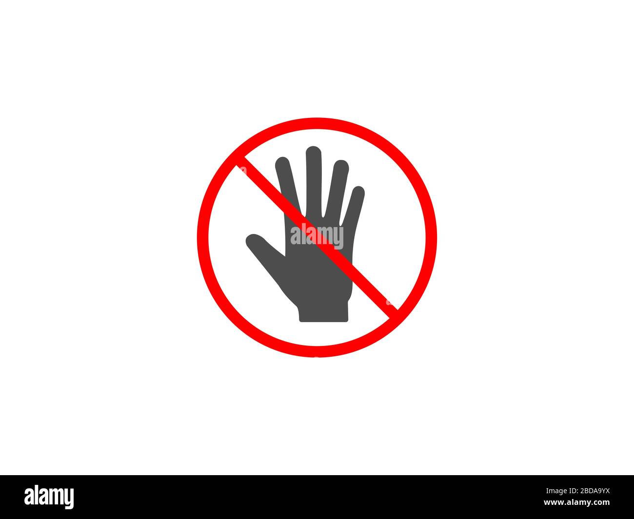 Do not touch icon. Vector illustration, flat design Stock Vector Image ...