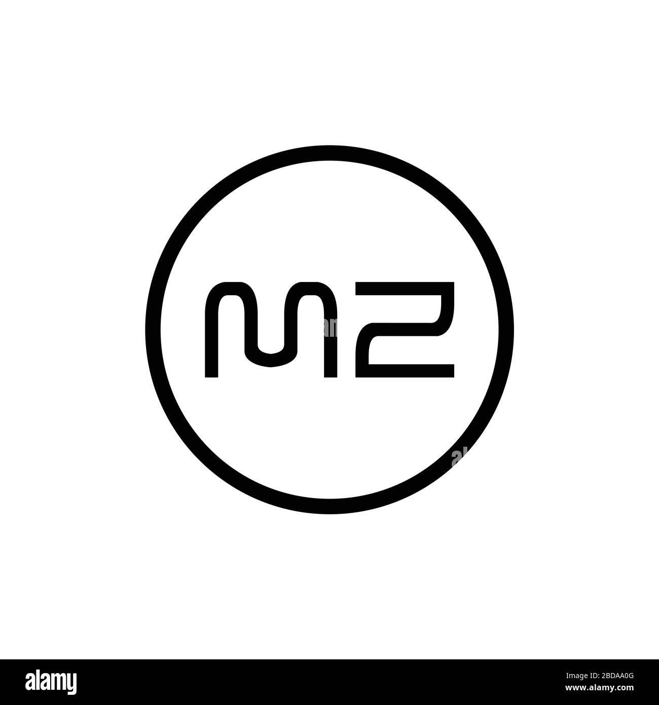 Initial MZ letter Logo Design vector Template. Abstract Letter MZ logo ...