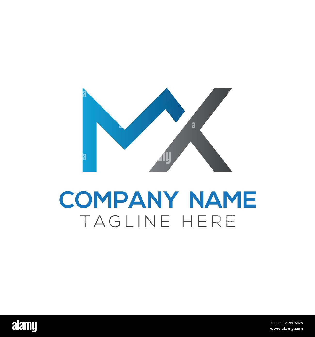 Initial MX letter Logo Design vector Template. Abstract Letter MX logo ...