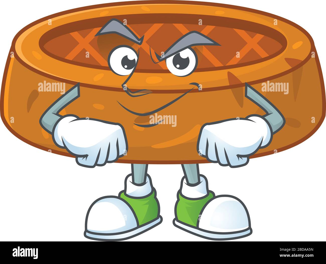 Peanut cookies mascot design style with grinning face Stock Vector ...