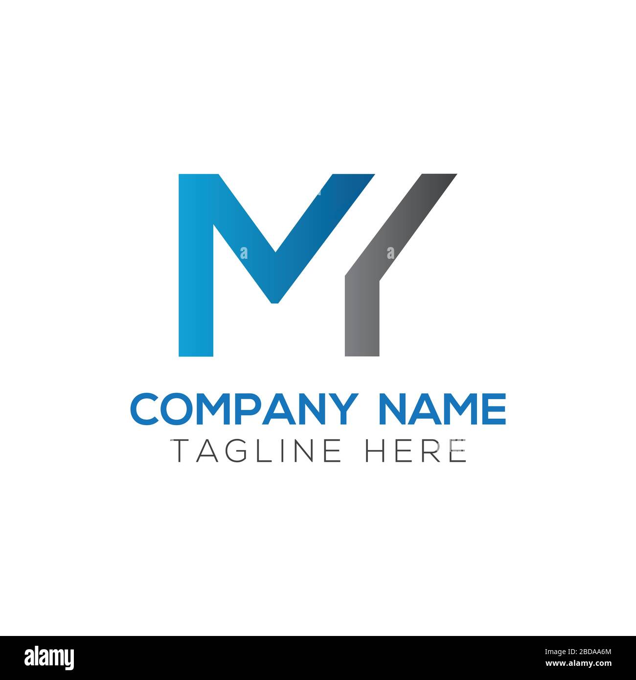 Initial MY letter Logo Design vector Template. Abstract Letter MY logo ...