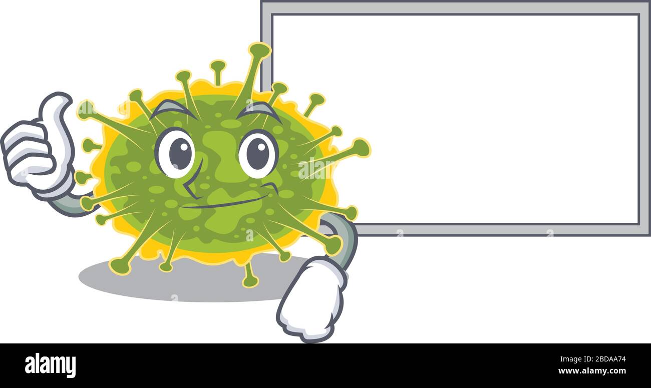 Humorous insthoviricetes cartoon design Thumbs up bring a white board ...