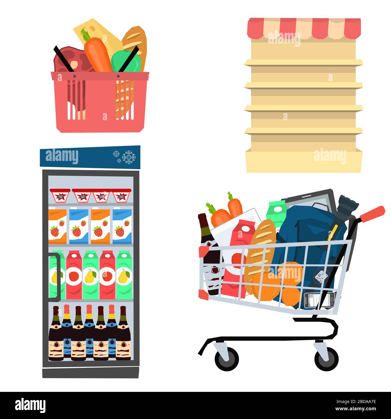 Healthy super food flat Stock Vector Images - Alamy