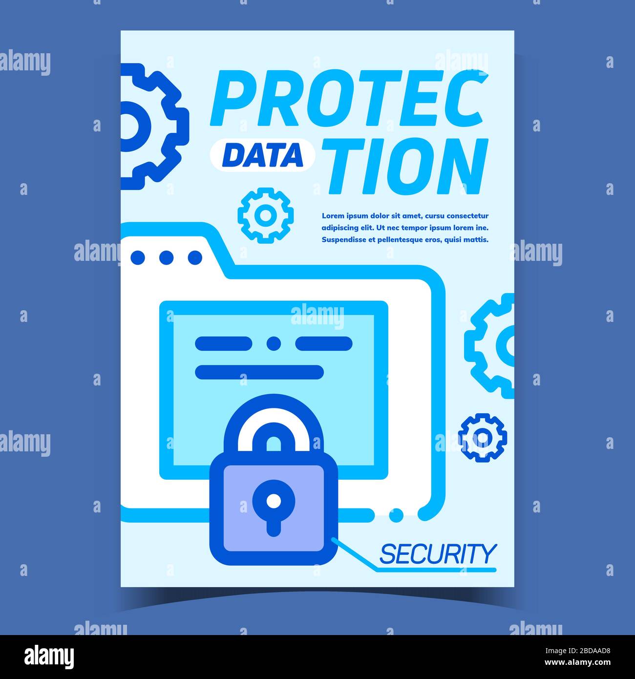 Data Protection Creative Advertising Banner Vector Stock Vector Image ...