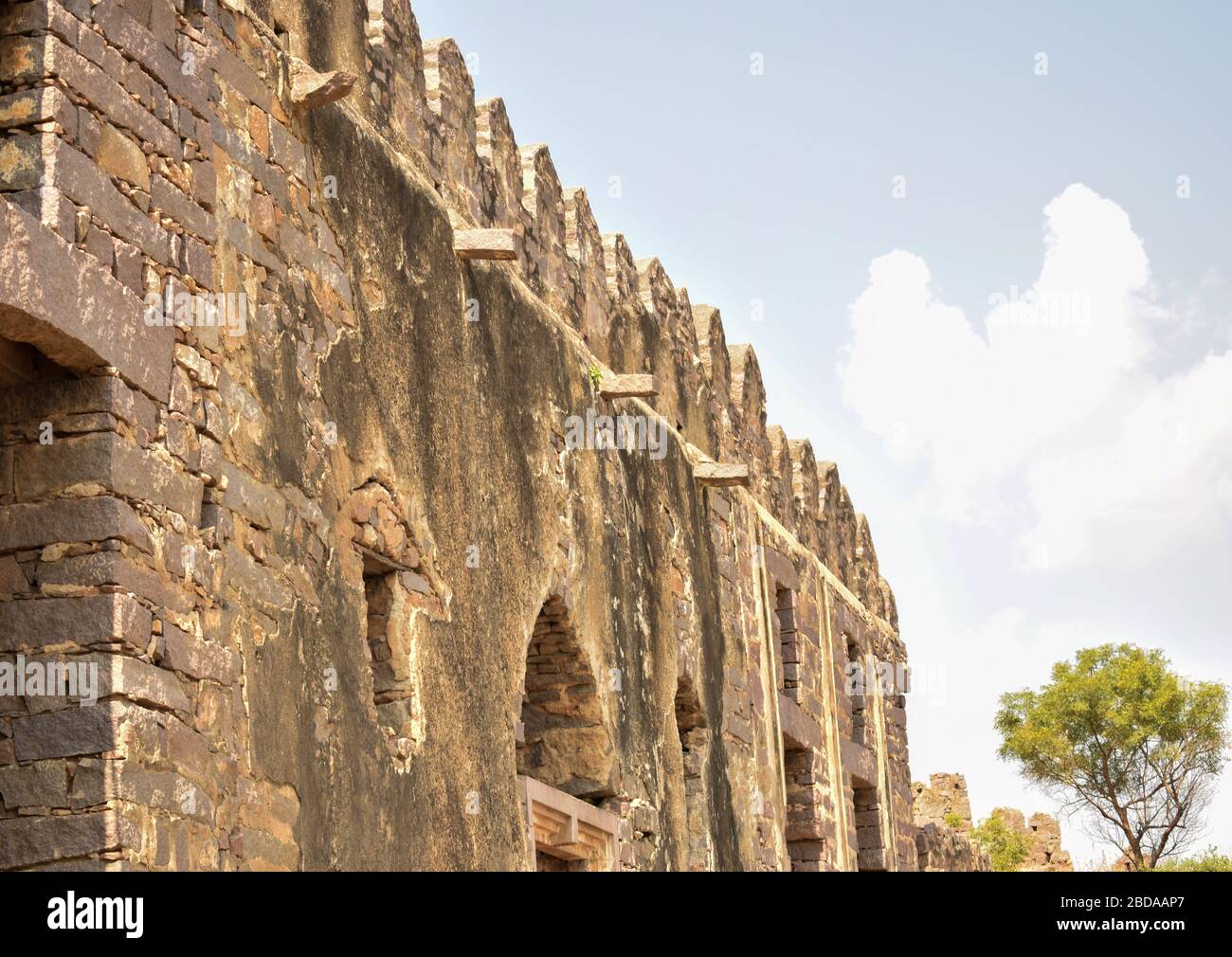 ancient historical Fort Ruined Walls Destructed Architecture Stock ...