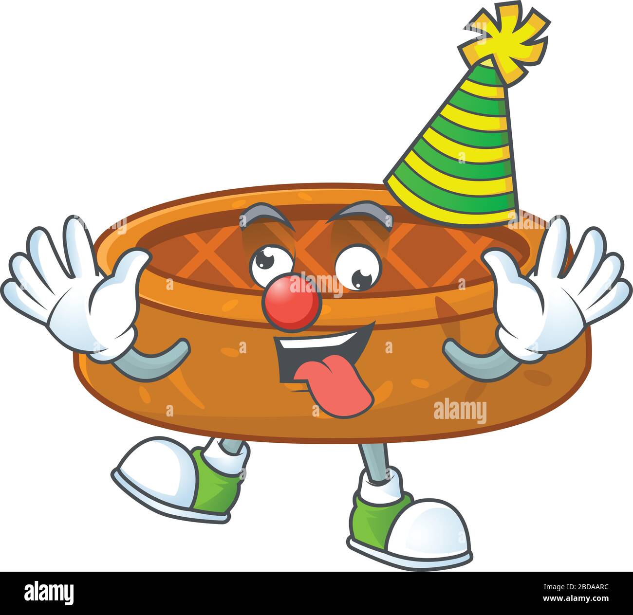 Amusing Clown peanut cookies cartoon character mascot style Stock ...