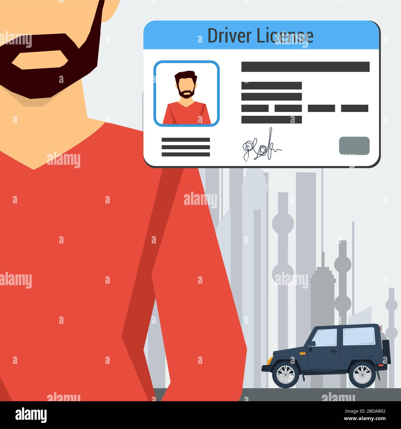Driver License Card Stock Vector Images - Alamy