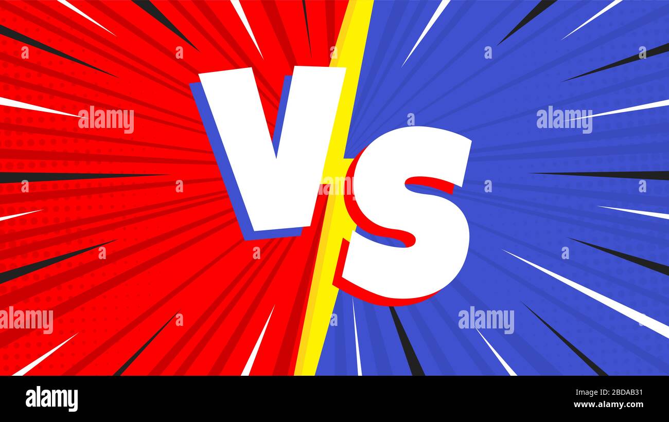 Versus screen flat style design vector illustration. Fight screen for ...