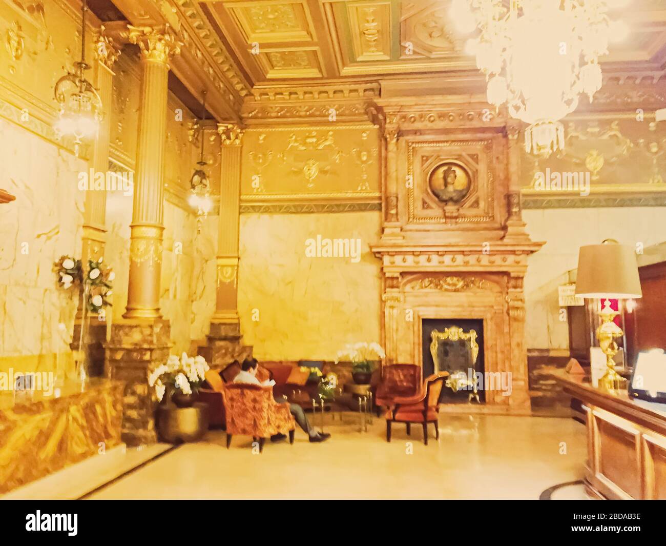 Brussels, Belgium circa January, 2020: Luxury interior design of five ...