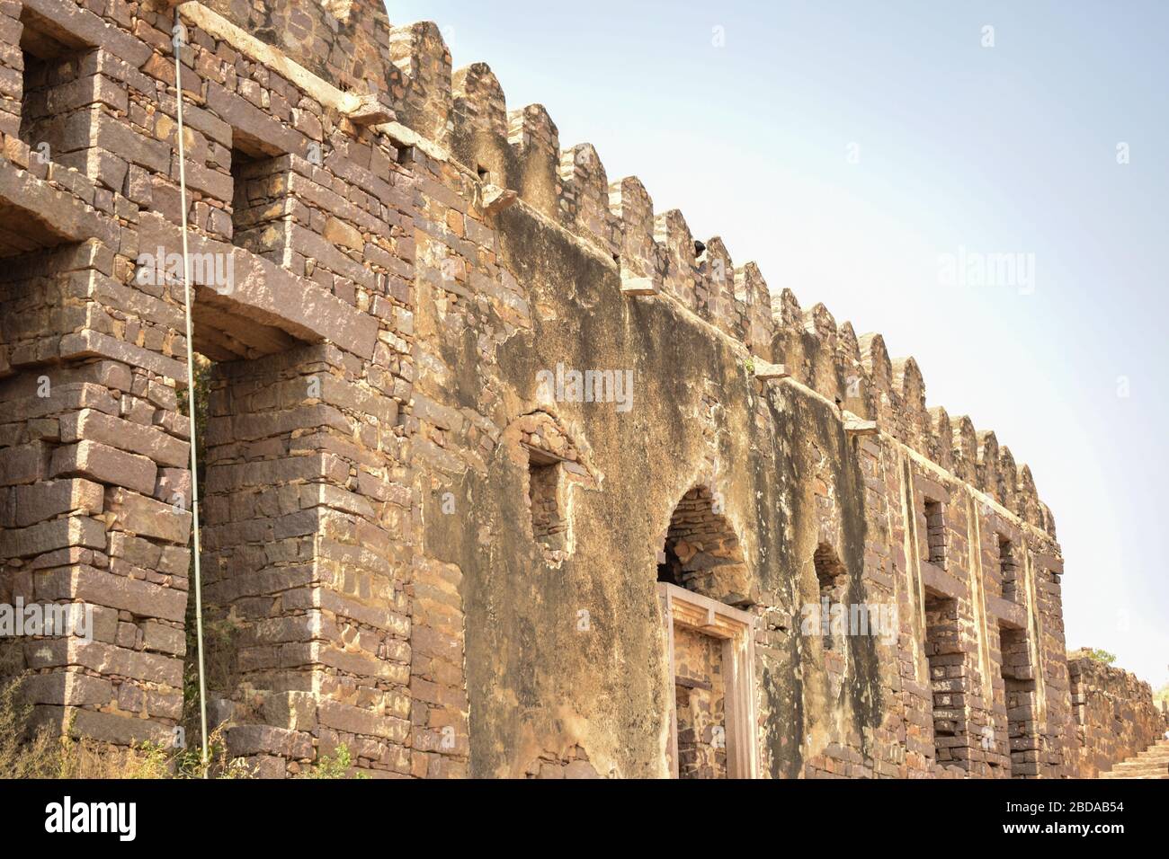 ancient historical Fort Ruined Walls Destructed Architecture Stock ...