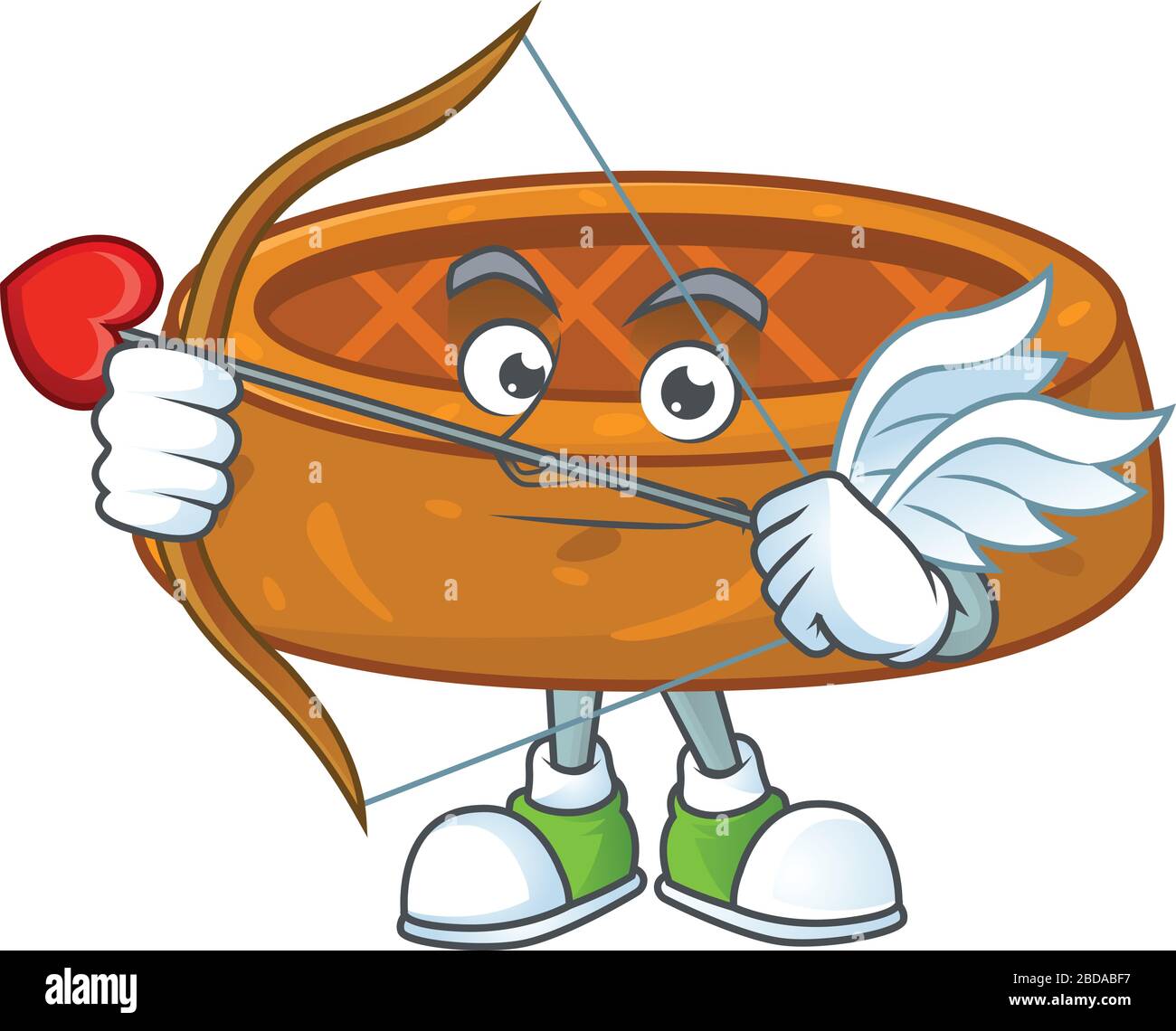 Charming picture of peanut cookies Cupid mascot design concept with ...