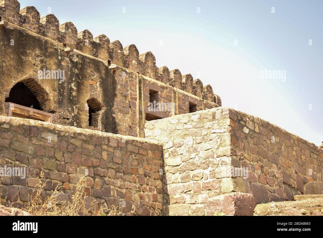 ancient historical Fort Ruined Walls Destructed Architecture Stock ...