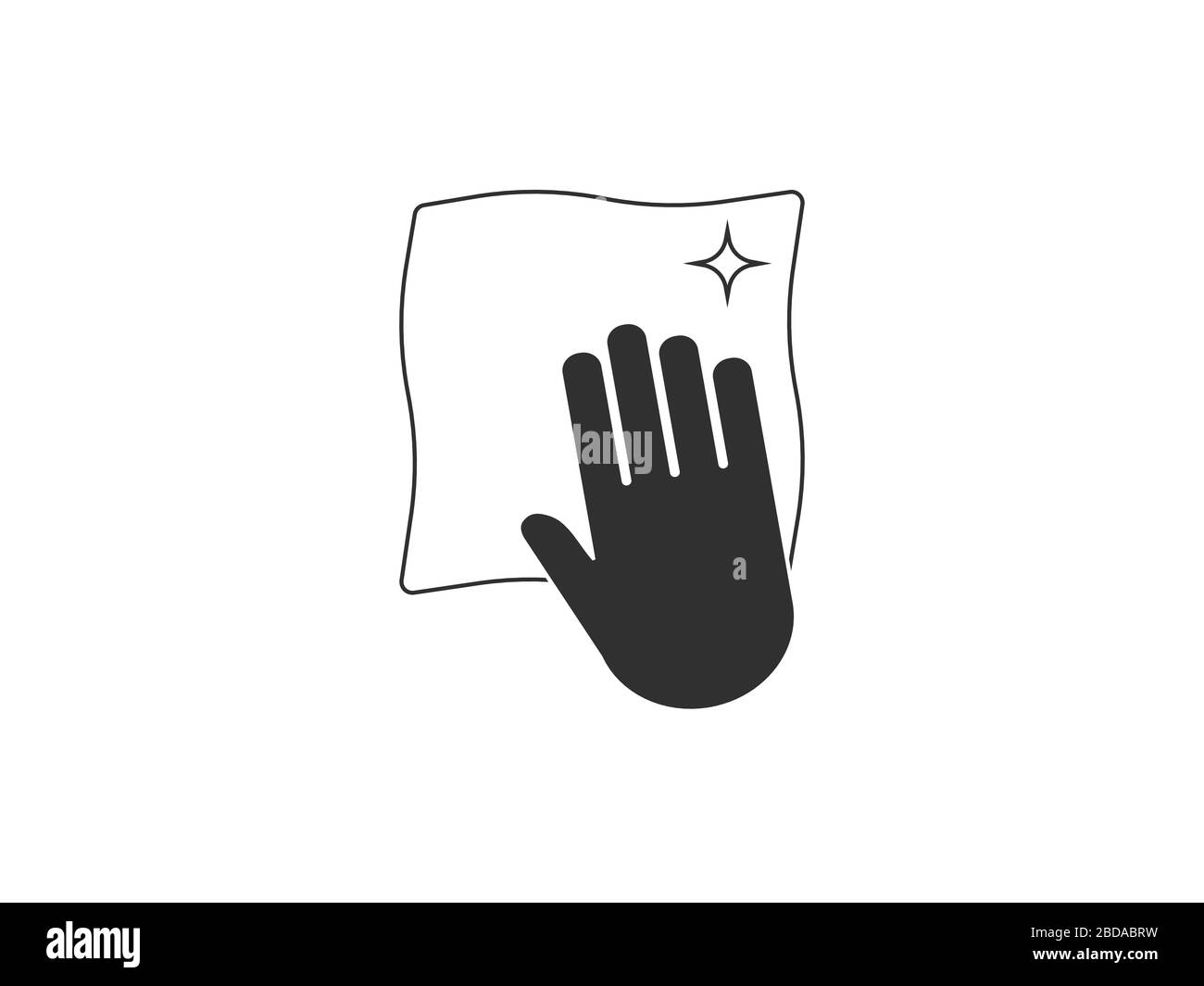 Disinfection clean surface icon. Vector illustration, flat design Stock ...