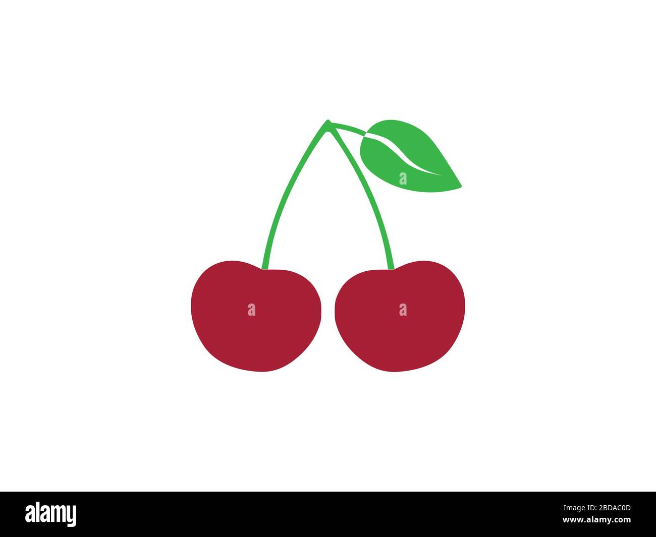 Cherry, fruit icon. Vector illustration, flat design Stock Vector Image ...