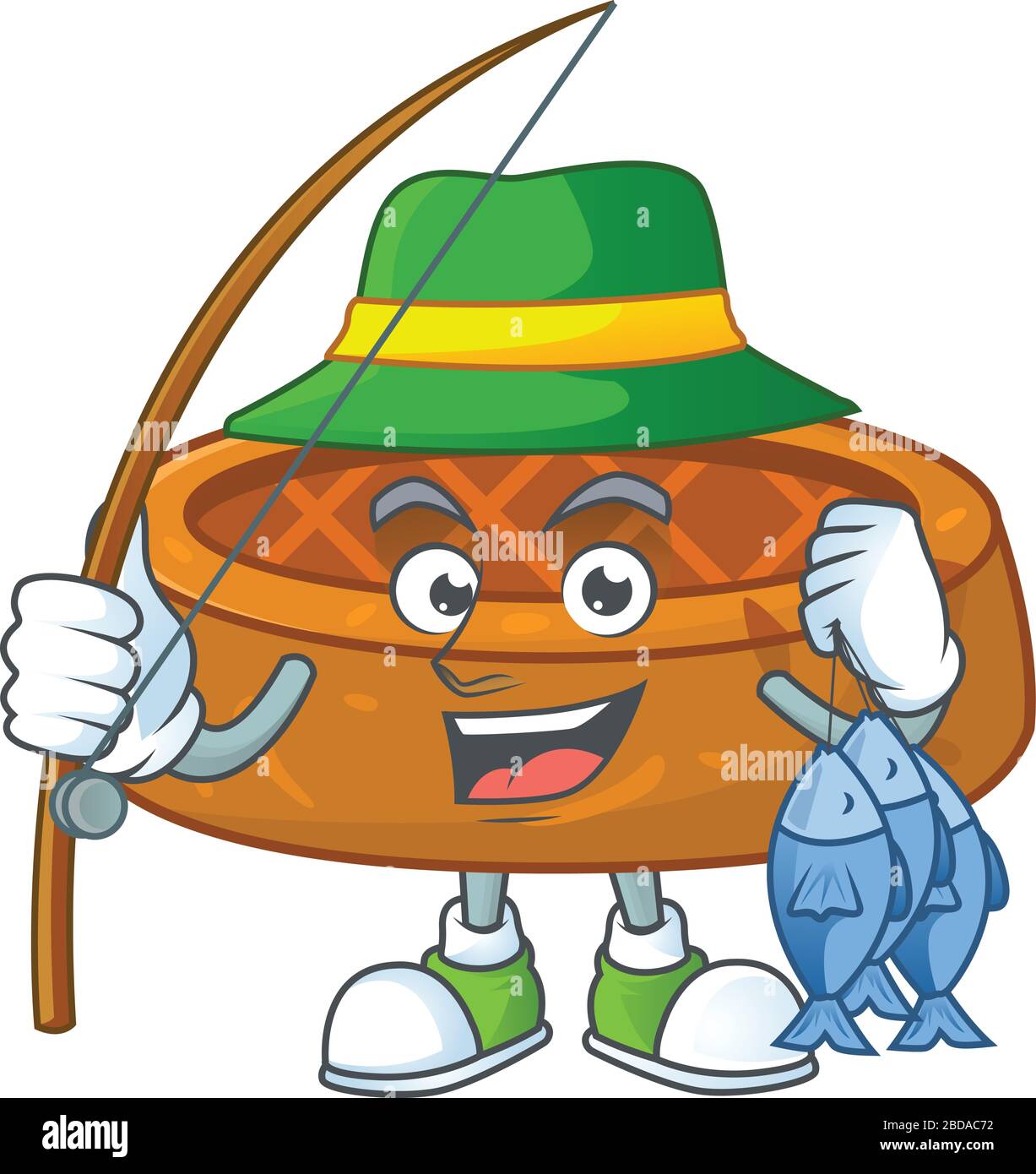 A Picture of peanut cookies fisher mascot design catch a fish Stock ...