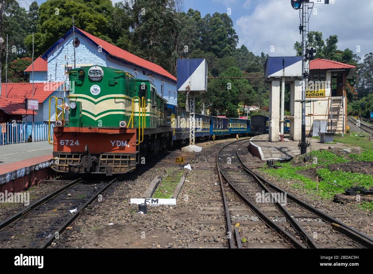 Nilgiri Mountain Railway at Coonoor railway station ready to head to ...
