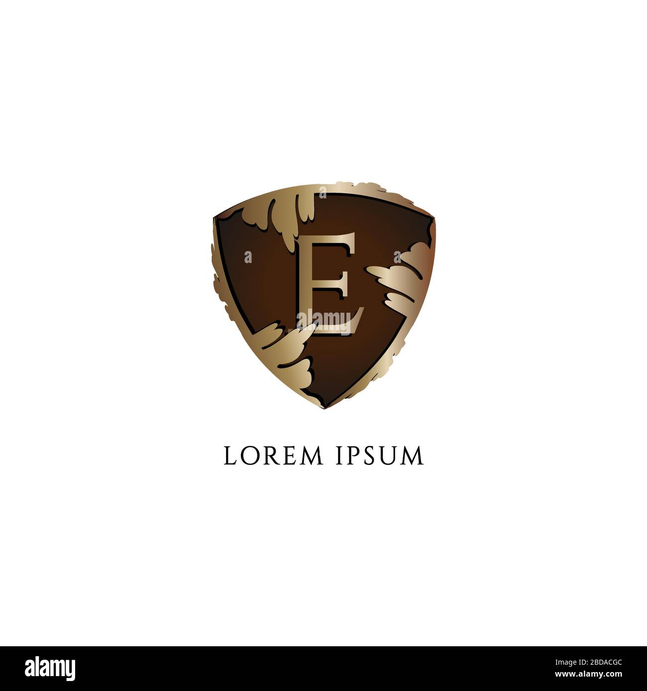 Letter E alphabet logo design template isolated on white background ...