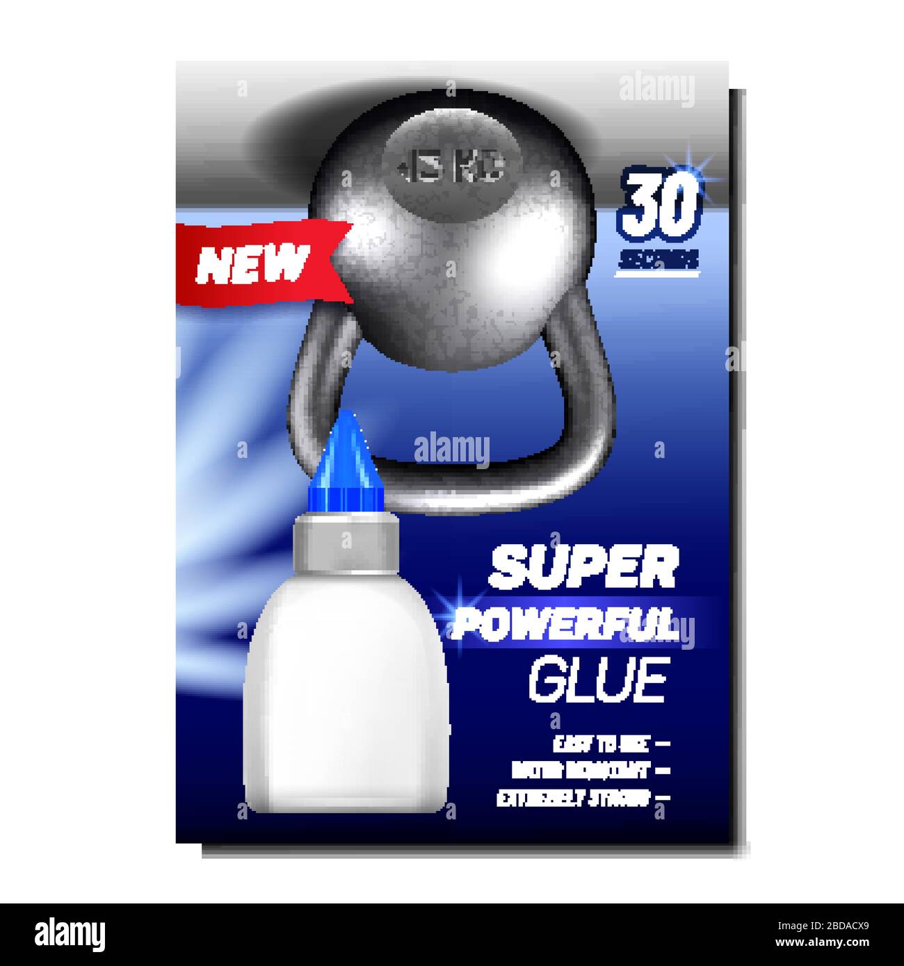 Super Powerful Glue Advertising Banner Vector Stock Vector Image & Art ...