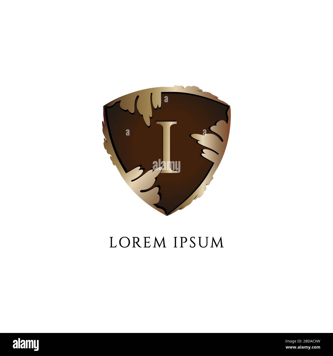 Letter I alphabet logo design template. Initial abjad logo concept ...