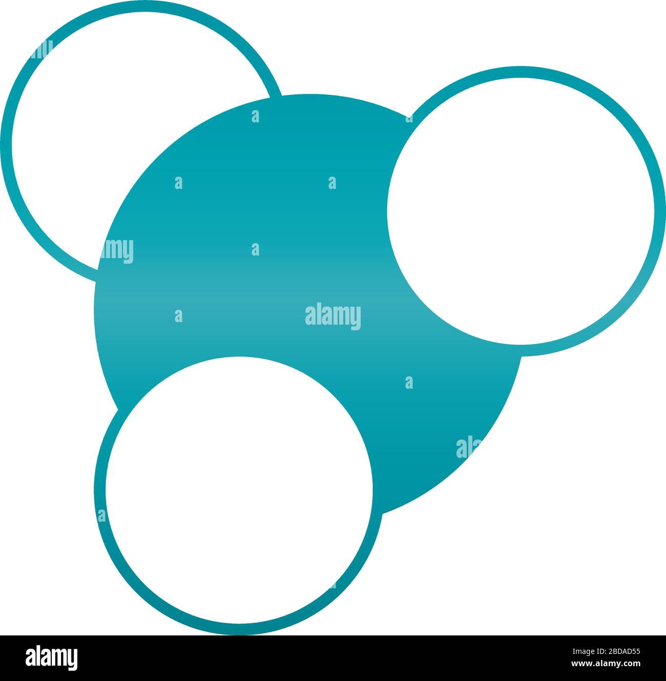 atom icon over white background, gradient style, vector illustration ...