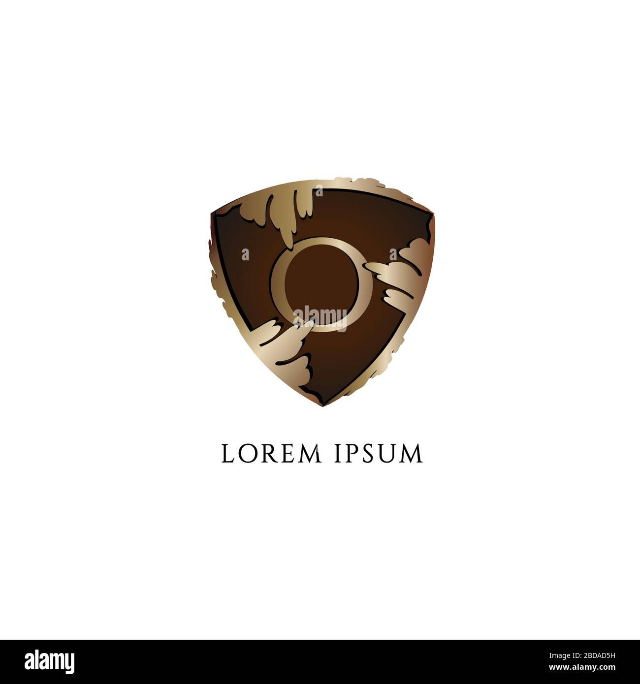 Letter O alphabet logo design template. Luxury Decorative metallic gold ...