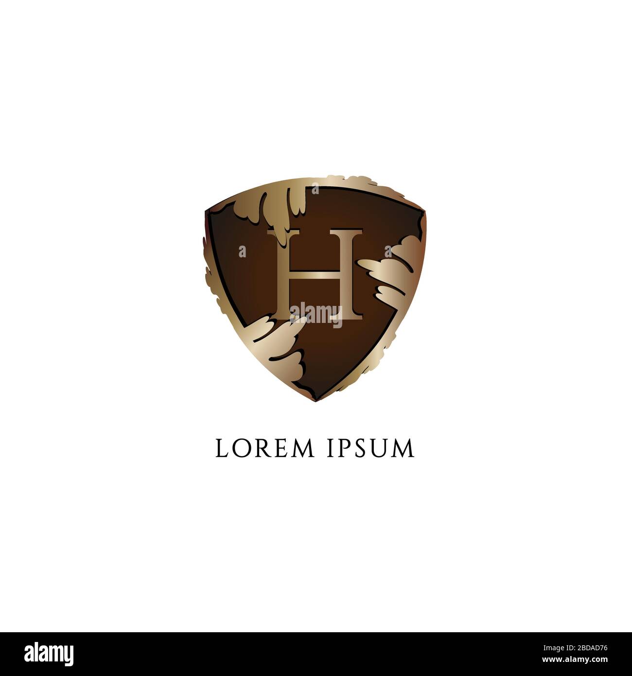 Letter H alphabet logo design template. Initial abjad logo concept ...