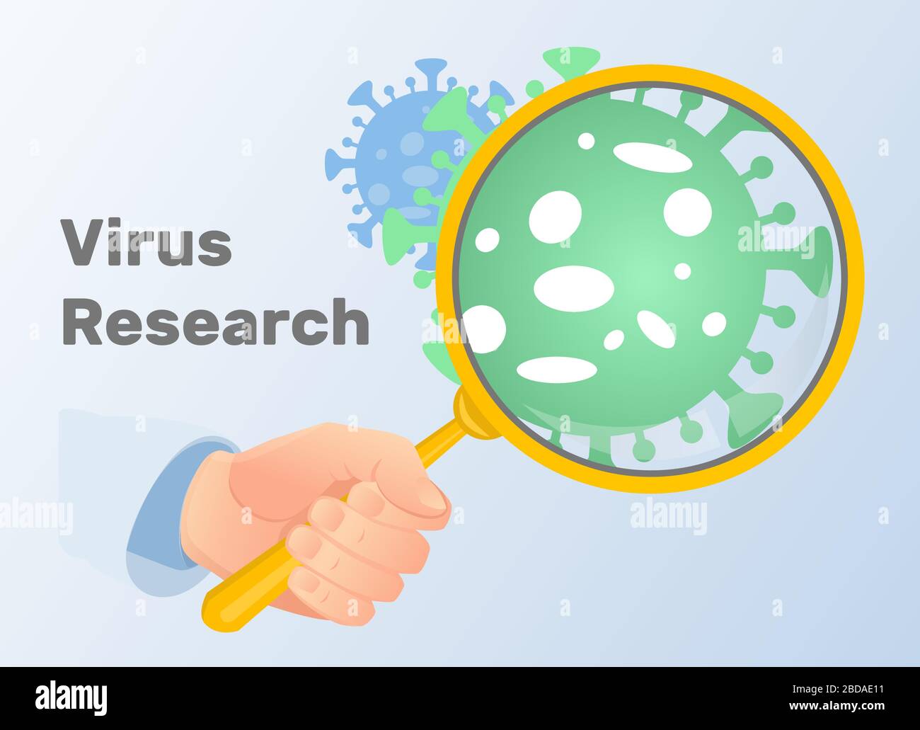 Research of viruses and bacteria in a medical laboratory concept ...