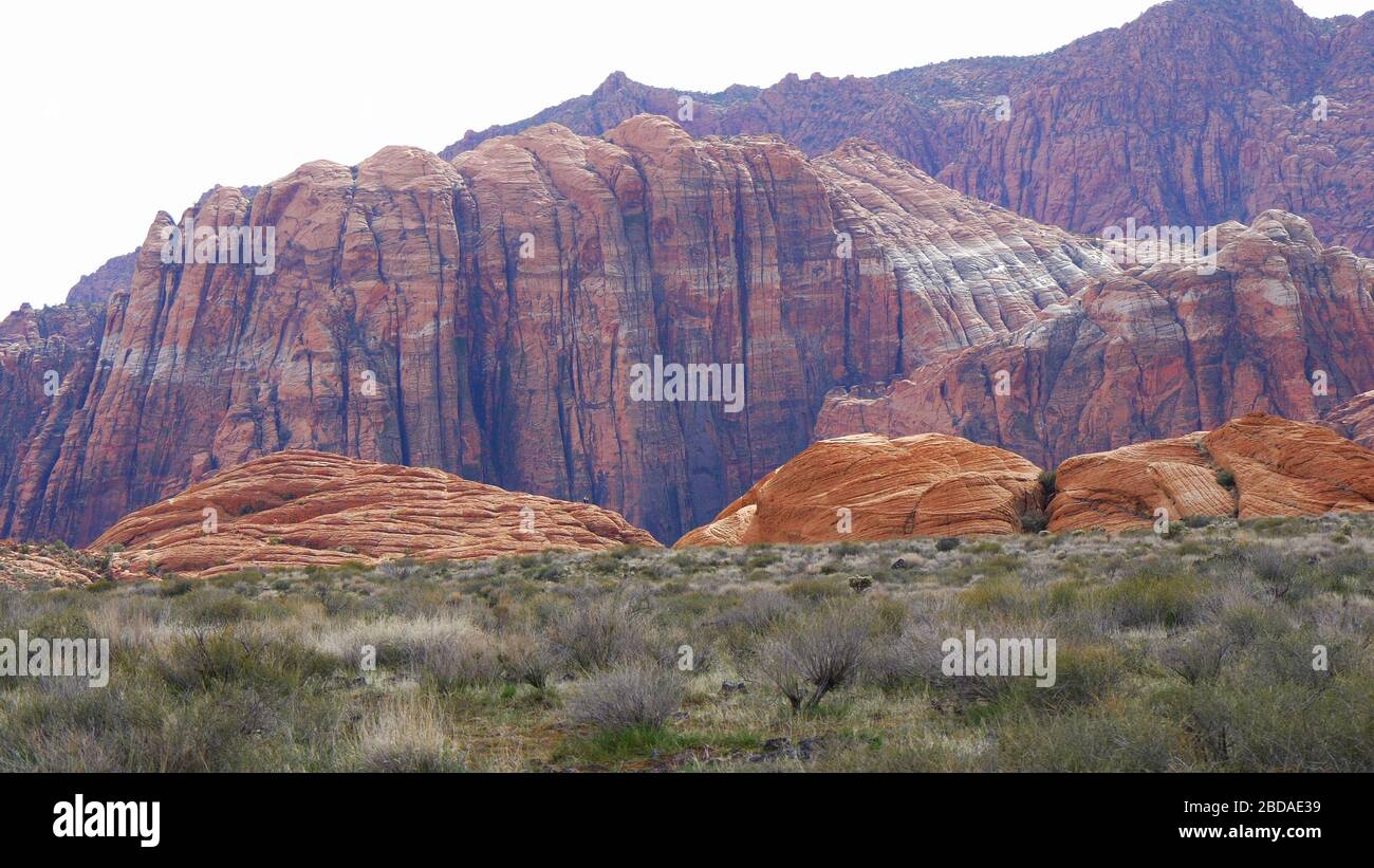 Stunning scenery at Snow Canyon in Utah Stock Photo - Alamy