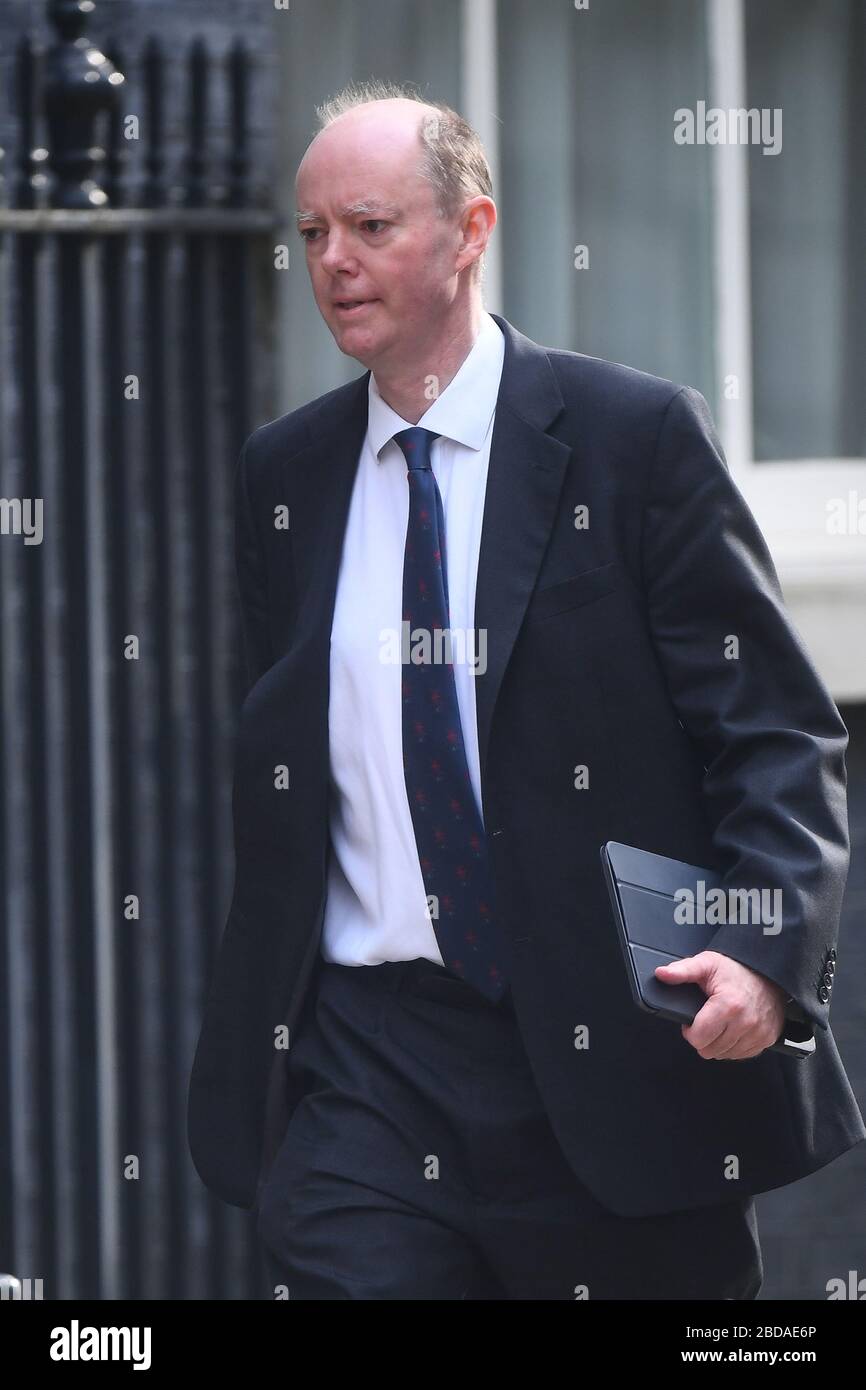Chief medical officer professor chris whitty arrives hi-res stock ...