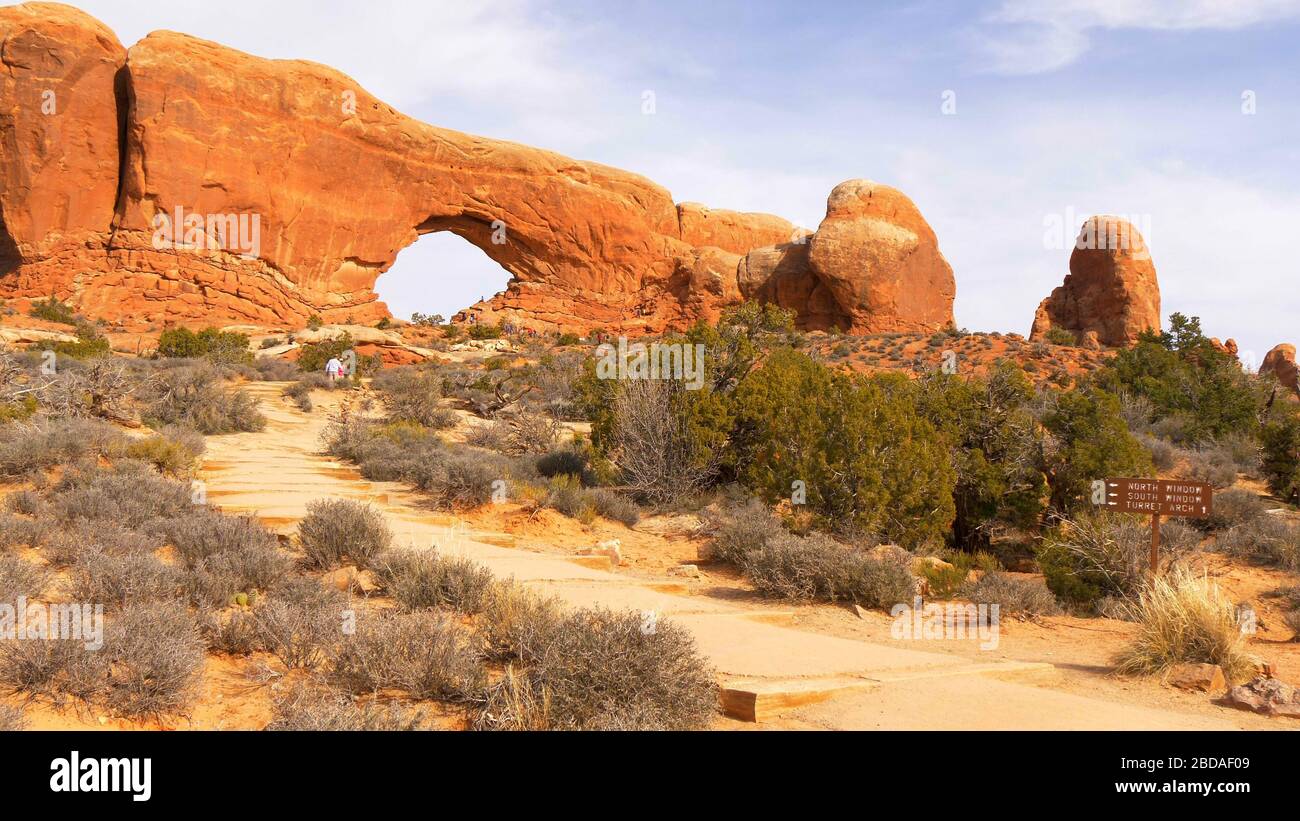 Arches National Park in Utah - famous landmark Stock Photo - Alamy