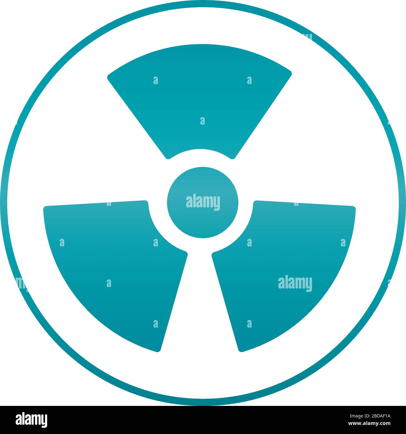 nuclear sign icon over white background, gradient style, vector ...