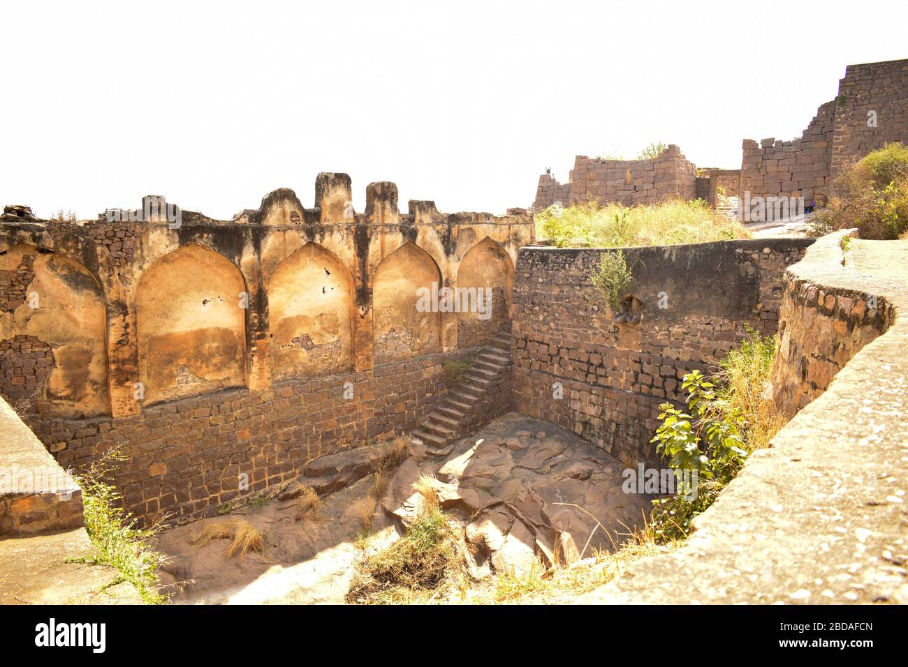 ancient historical Fort Ruined Walls Destructed Architecture Stock ...