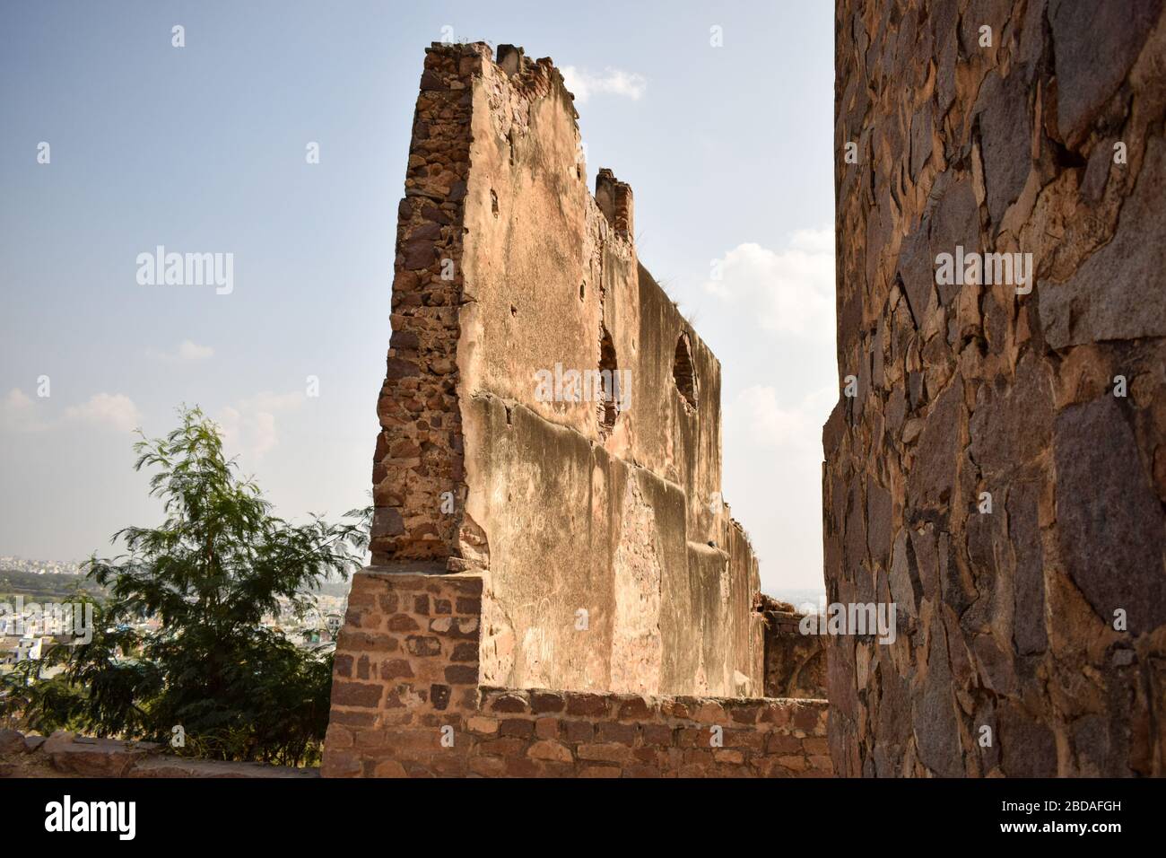 ancient historical Fort Ruined Walls Destructed Architecture Stock ...