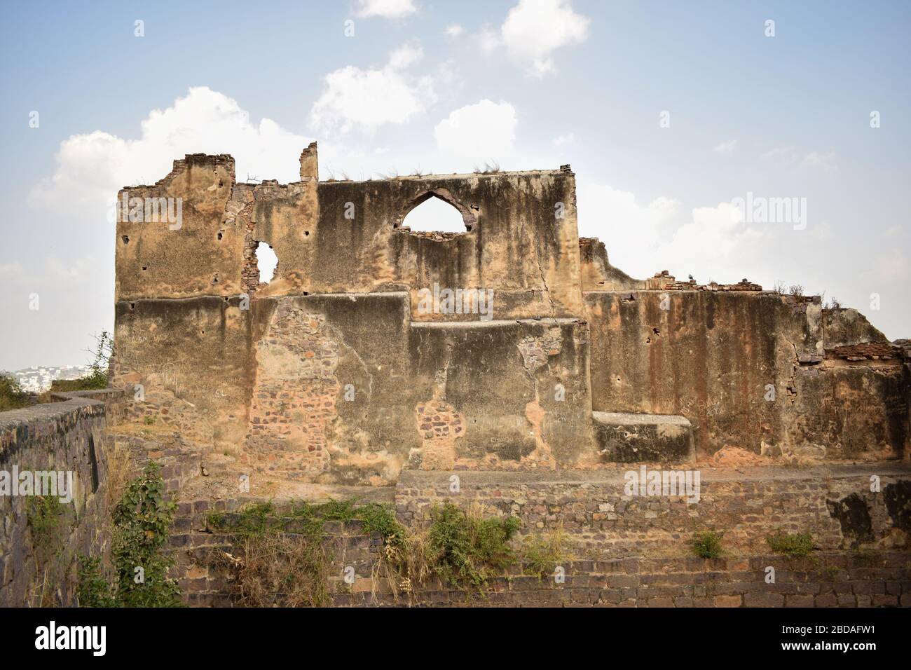 ancient historical Fort Ruined Walls Destructed Architecture Stock ...