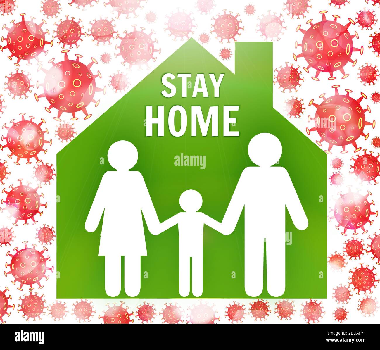 Stay safe, stay inside home. Save planet from COVID-19 coronavirus ...