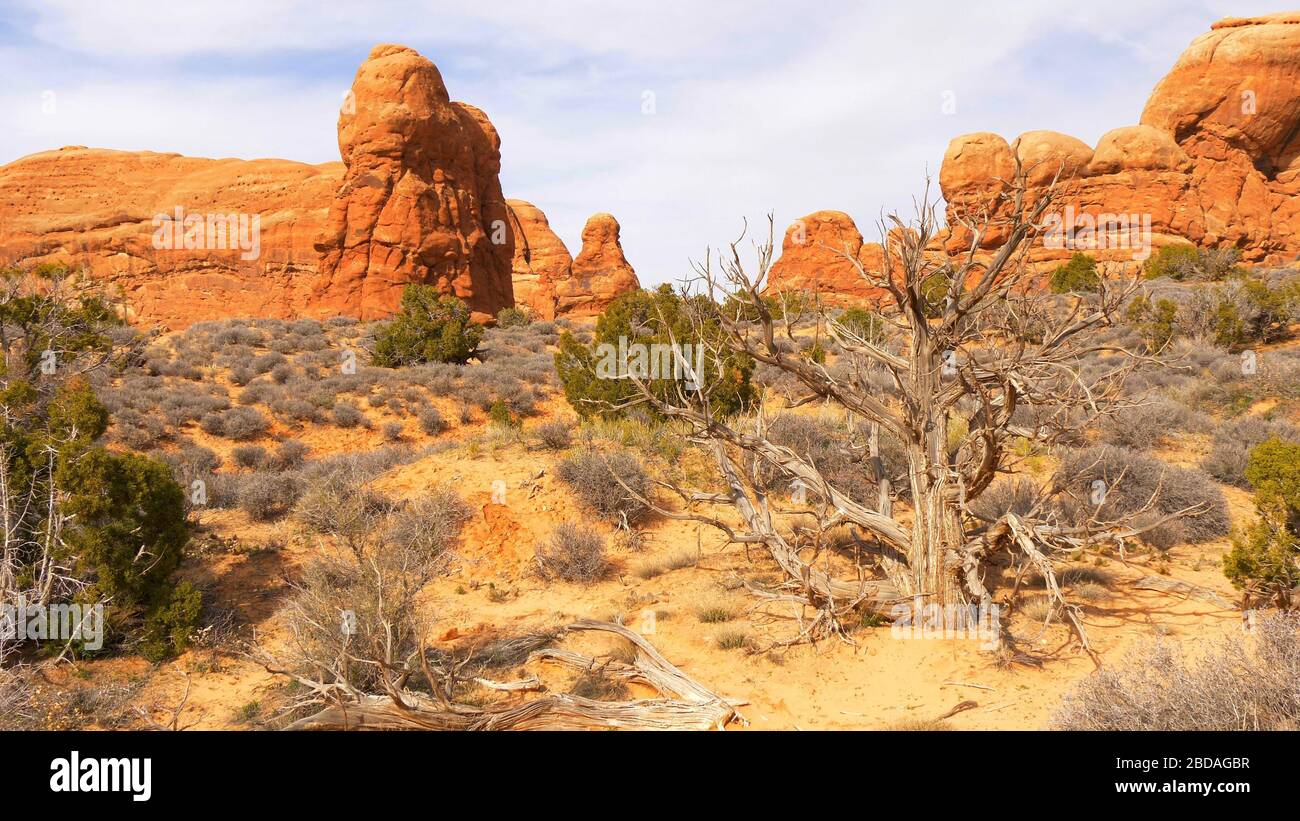 Arches National Park in Utah - famous landmark Stock Photo - Alamy