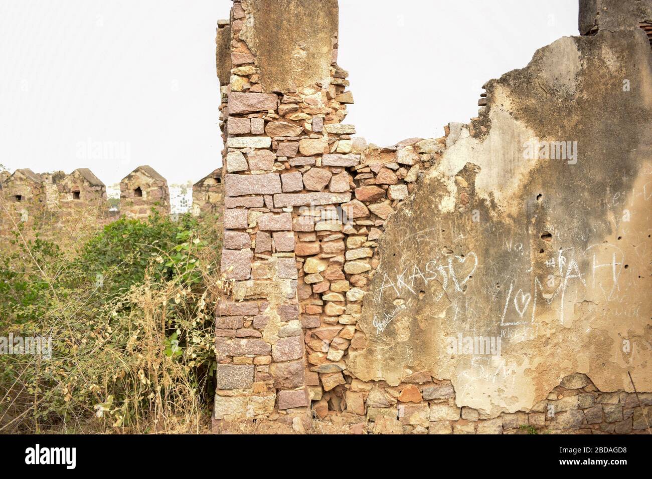 ancient historical Fort Ruined Walls Destructed Architecture Stock ...