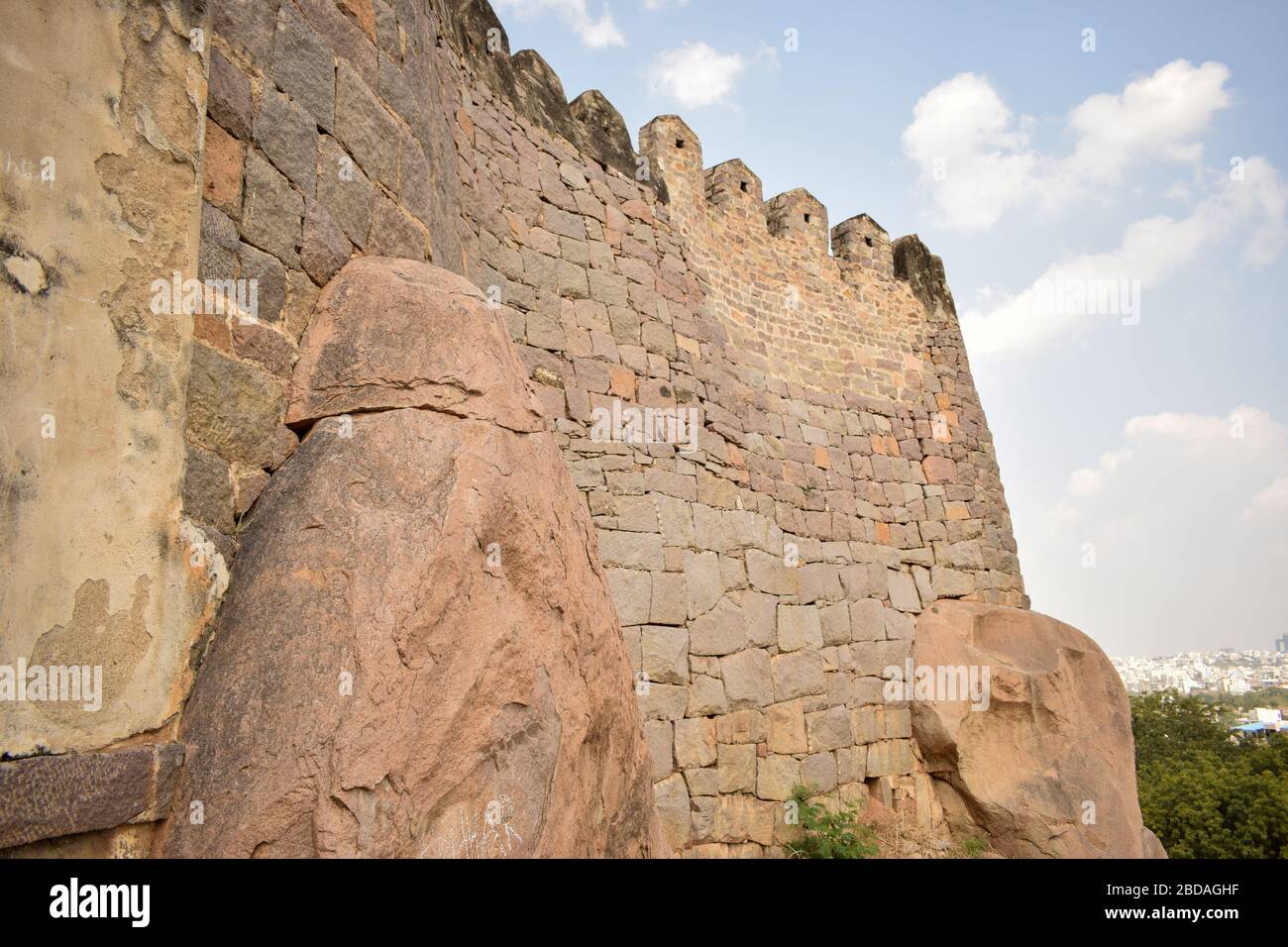 ancient historical Fort Ruined Walls Destructed Architecture Stock ...