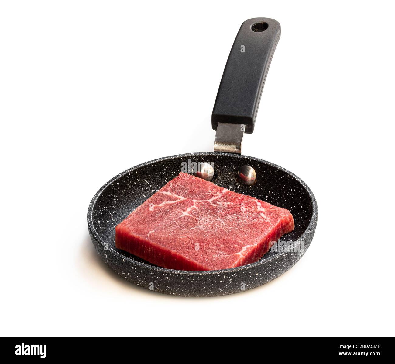 Frying pan sirloin beef steak Cut Out Stock Images & Pictures - Alamy