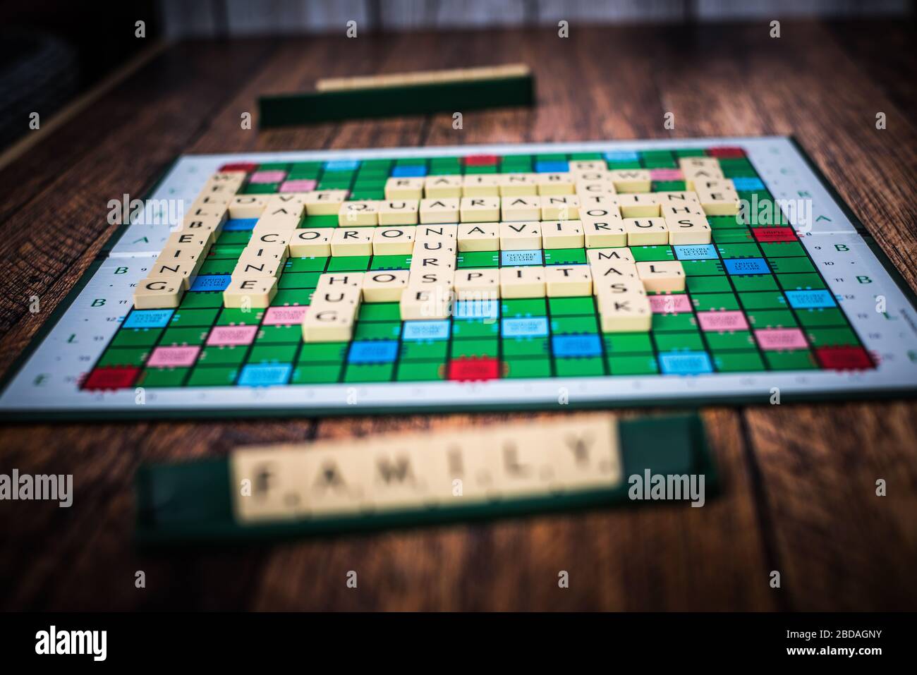 Scrabble board game rack letters hi-res stock photography and images ...