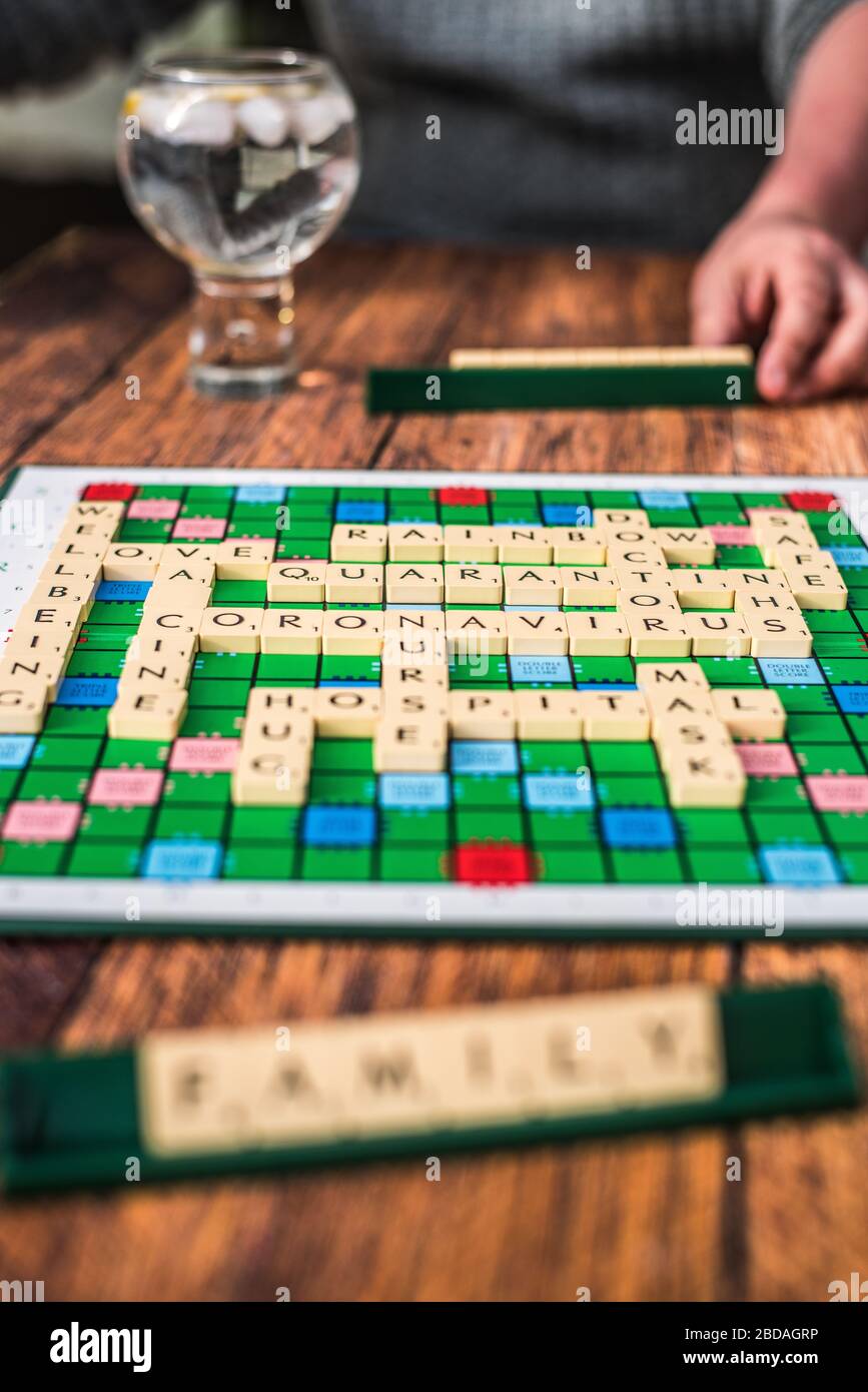 Scrabble board game rack letters hi-res stock photography and images ...