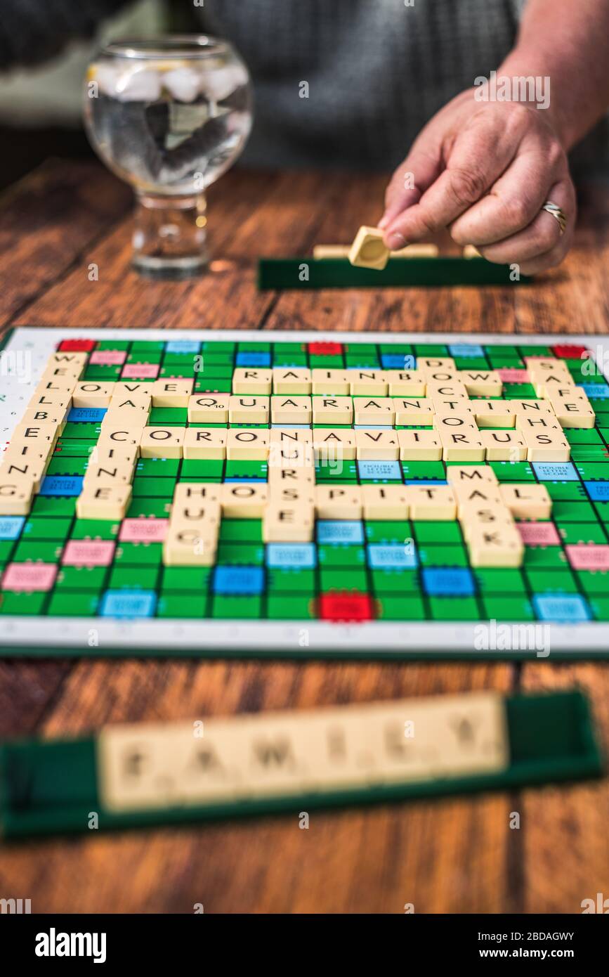 Scrabble board game uk hi-res stock photography and images - Alamy