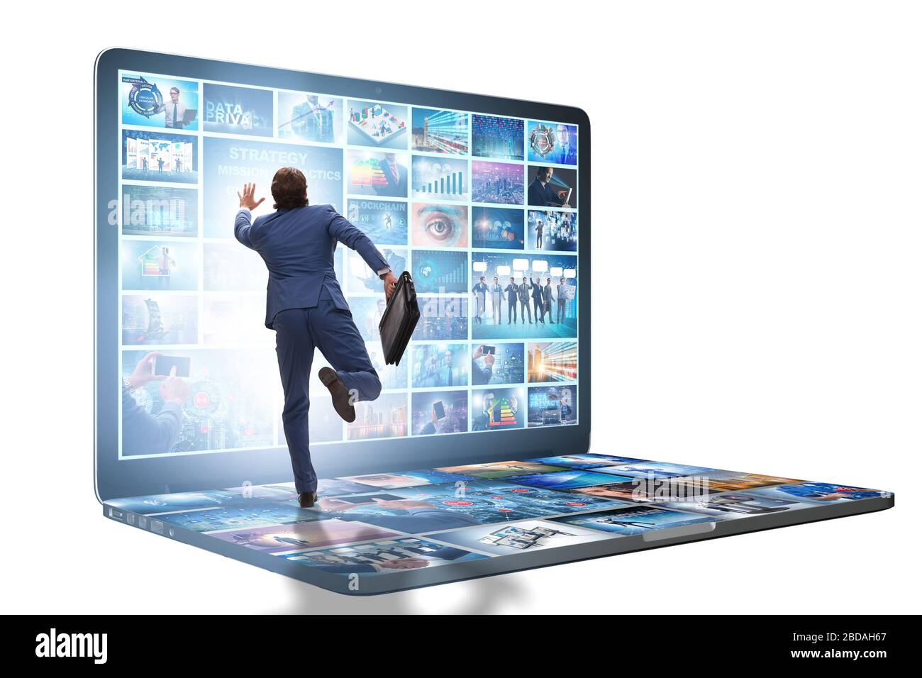 The many different images in video streaming concept Stock Photo - Alamy