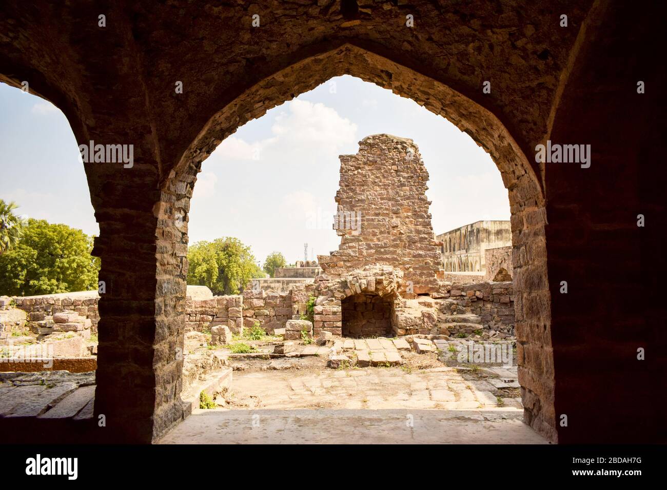 ancient historical Fort Ruined Walls Destructed Architecture Stock ...