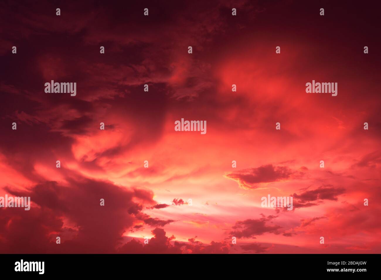 colorful red dramatic cloudy sunset sky nature background Stock Photo ...