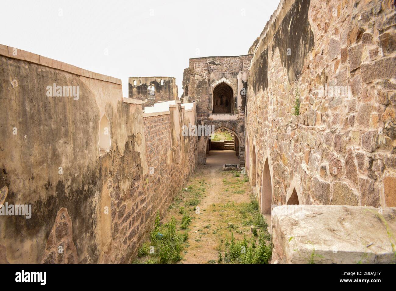 ancient historical Fort Ruined Walls Destructed Architecture Stock ...