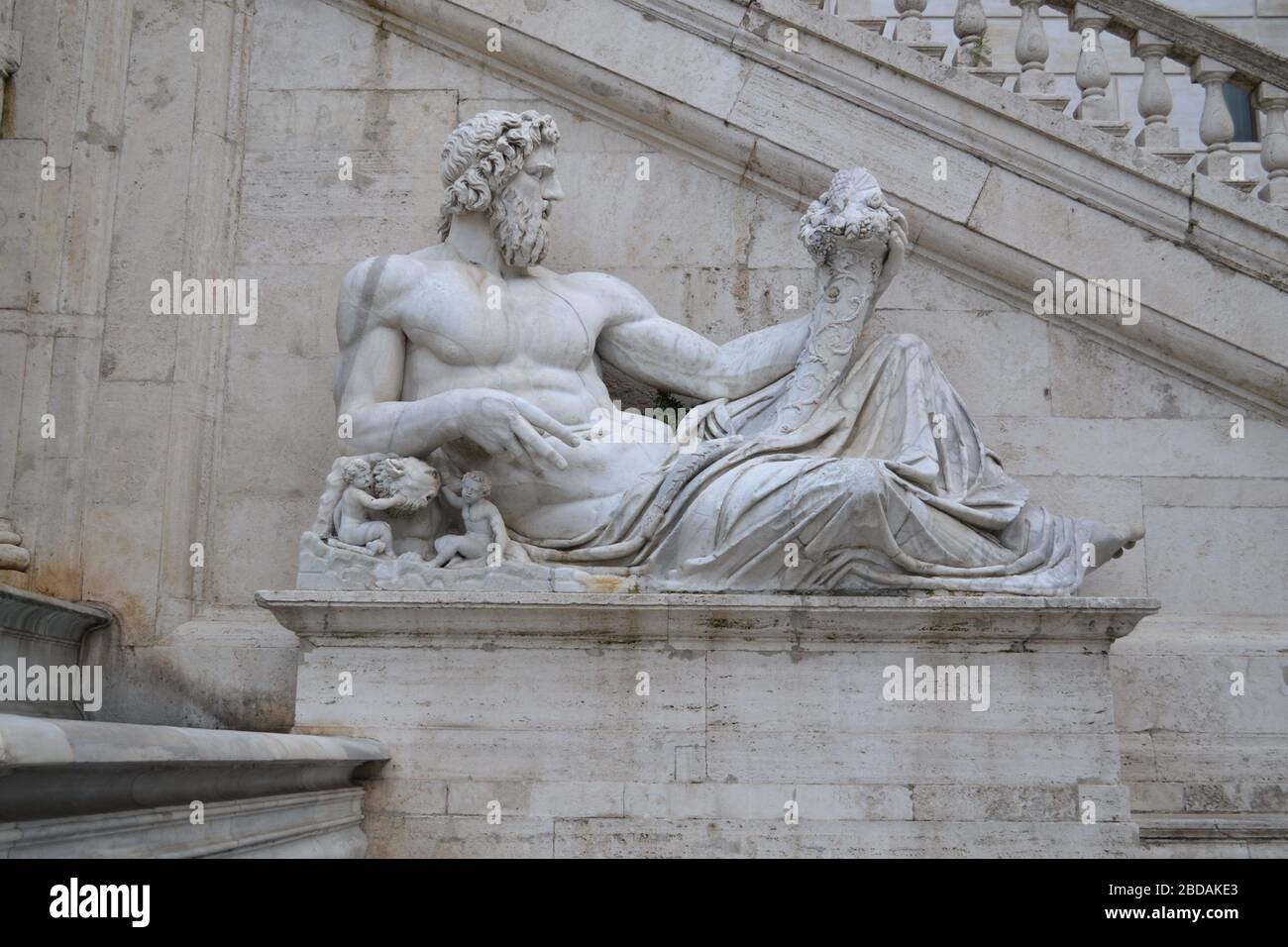 Tiber River God Sculpture at Capitoline Museums Stock Photo - Alamy